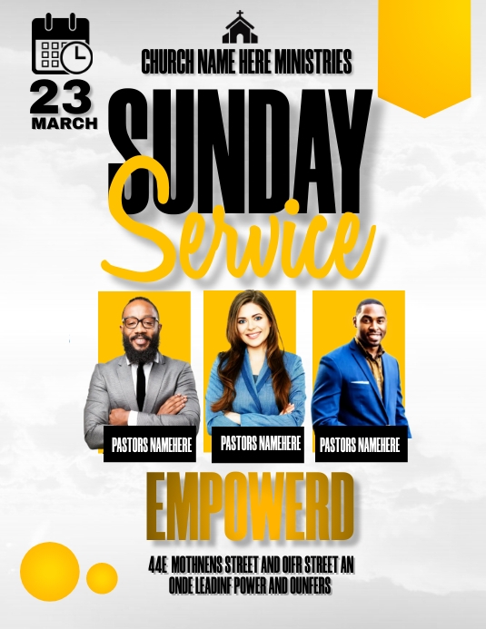 Copy of Sunday service | PosterMyWall
