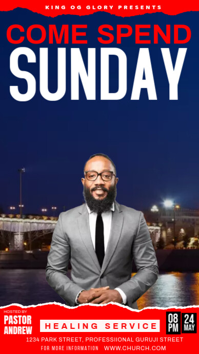 Copy of sunday service | PosterMyWall