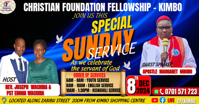 SUNDAY SERVICE Template | PosterMyWall