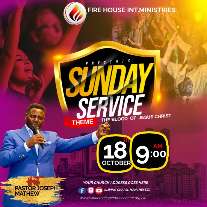 Sunday service Template | PosterMyWall