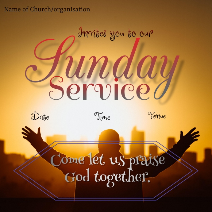 Copy of Sunday service | PosterMyWall