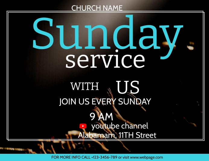 Copy of Sunday Service | PosterMyWall