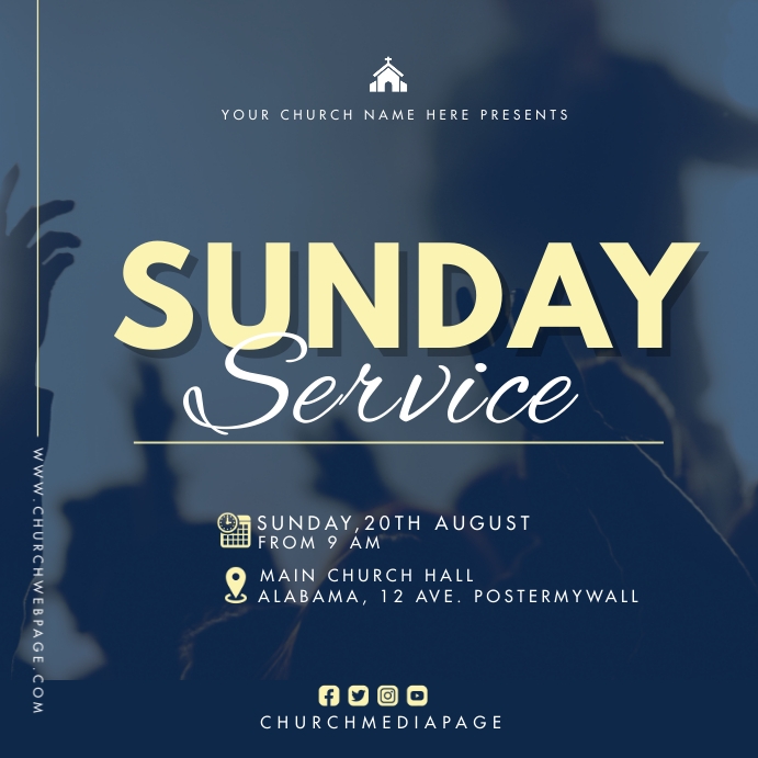 Sunday Service Template | PosterMyWall
