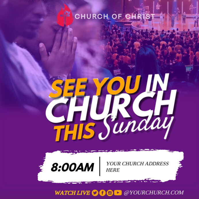 SUNDAY SERVICE Template | PosterMyWall