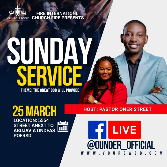 sunday service Template | PosterMyWall