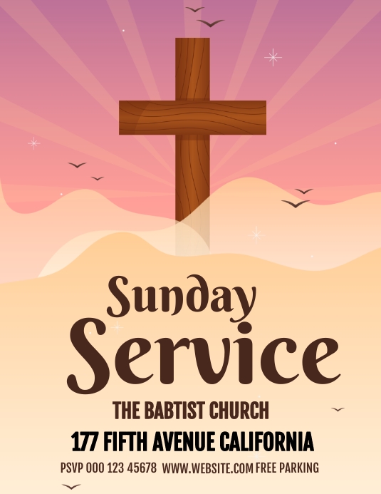 Sunday Service Template | PosterMyWall