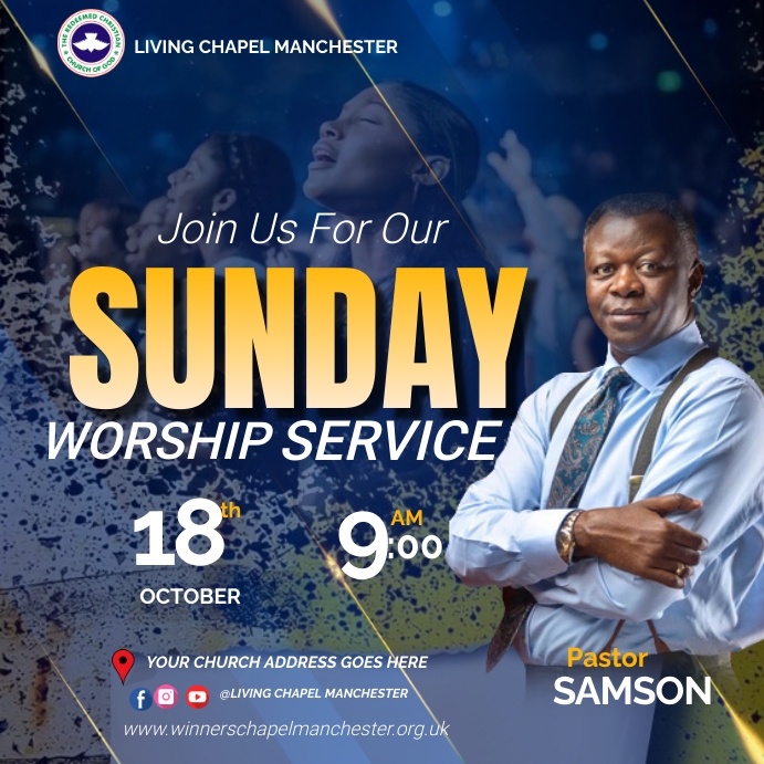 SUNDAY SERVICE Template | PosterMyWall