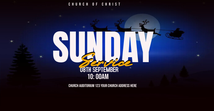 SUNDAY SERVICE Template | PosterMyWall