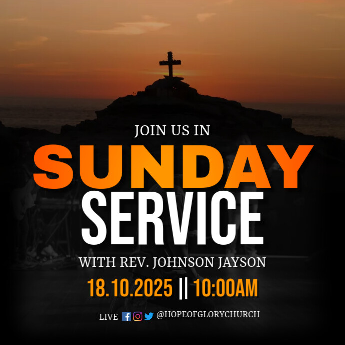 Sunday service Template | PosterMyWall