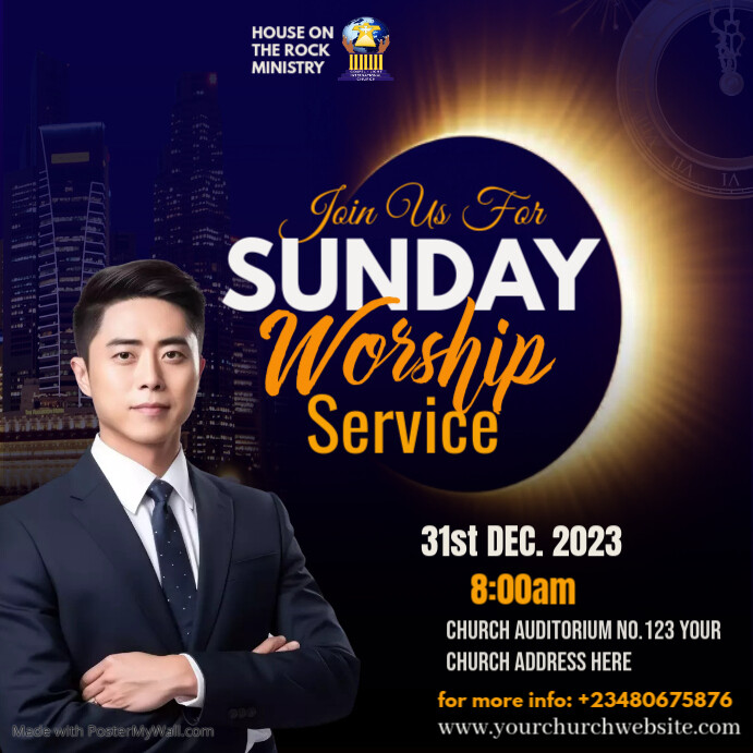 Modèle SUNDAY SERVICE | PosterMyWall