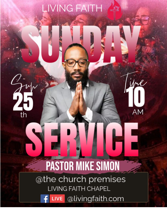 sunday service Template | PosterMyWall