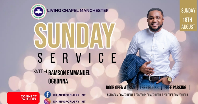 SUNDAY SERVICE Template | PosterMyWall