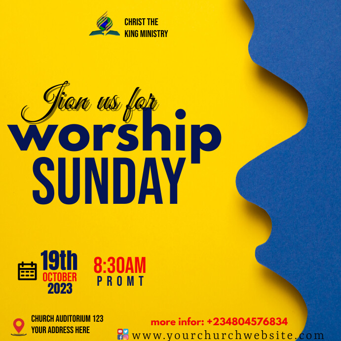 Modèle SUNDAY SERVICE | PosterMyWall