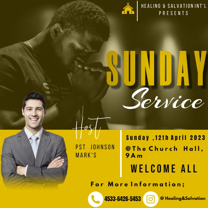 Sunday service Template | PosterMyWall