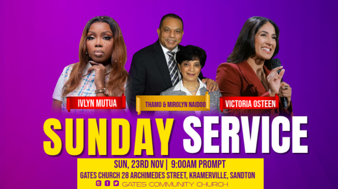 SUNDAY SERVICE Template | PosterMyWall
