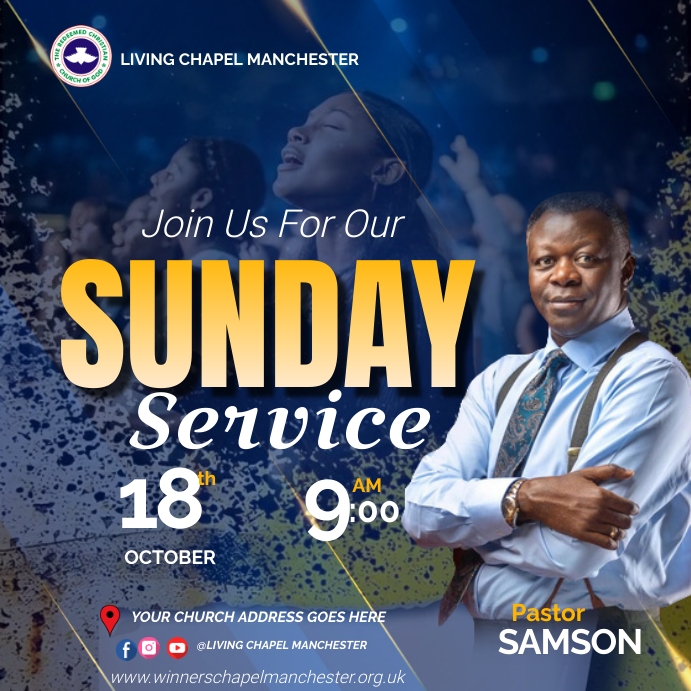 Modèle SUNDAY SERVICE | PosterMyWall