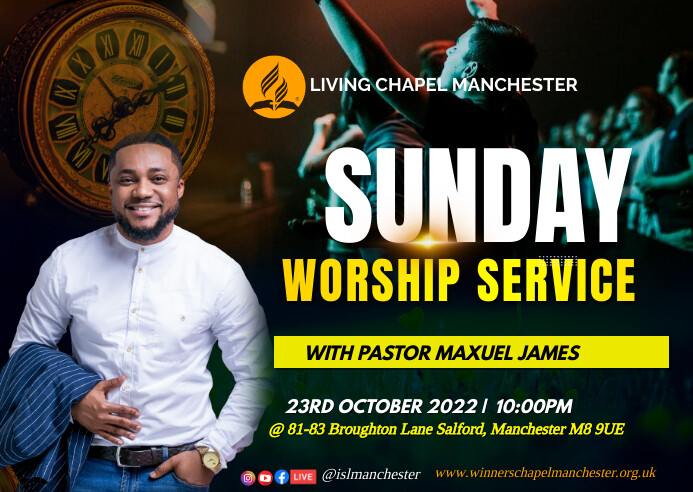 SUNDAY SERVICE Template | PosterMyWall