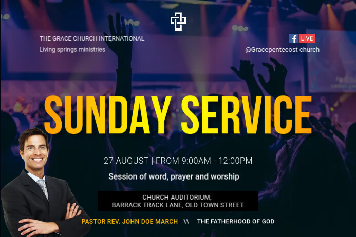 Copy of sunday service | PosterMyWall