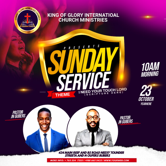 Modèle SUNDAY SERVICE | PosterMyWall