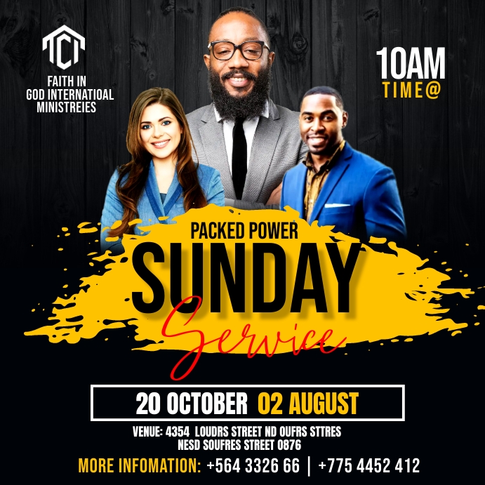 sunday service Template | PosterMyWall