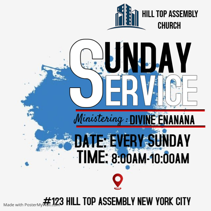 Sunday service Template | PosterMyWall