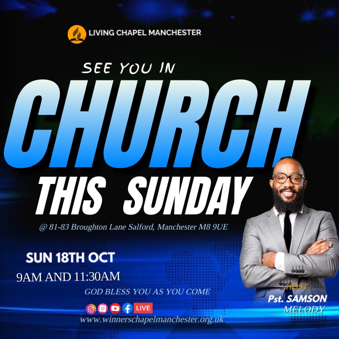 SUNDAY SERVICE Template | PosterMyWall