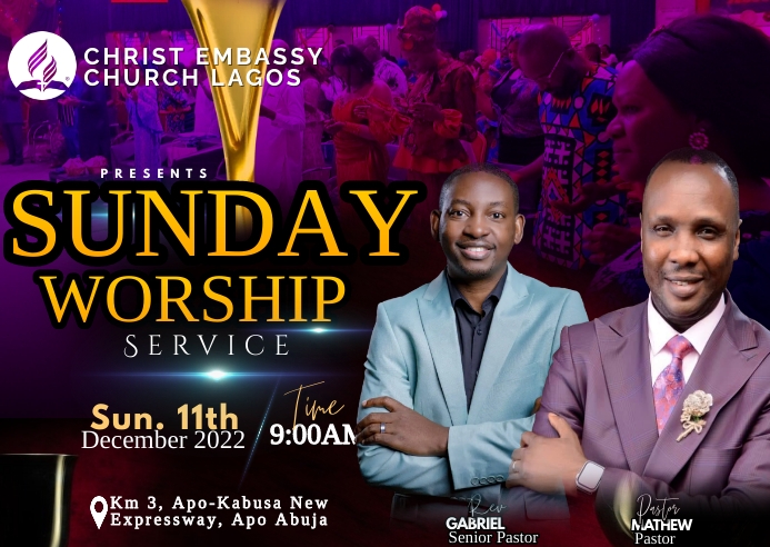 SUNDAY SERVICE Template | PosterMyWall