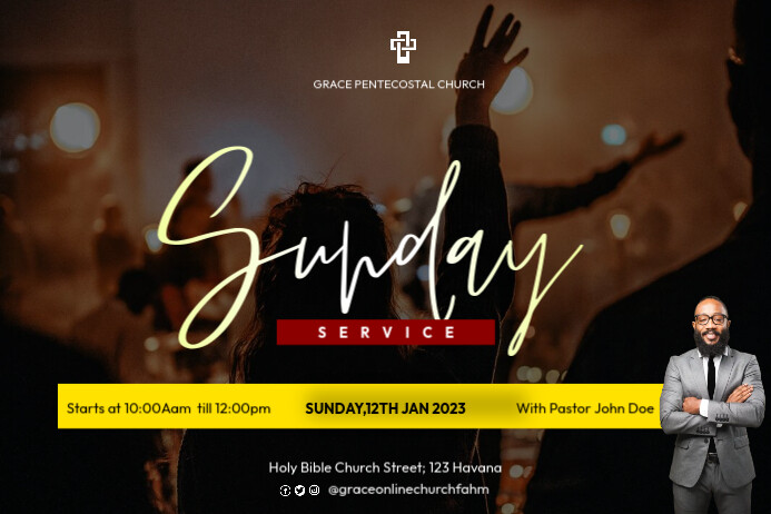 sunday service Template | PosterMyWall