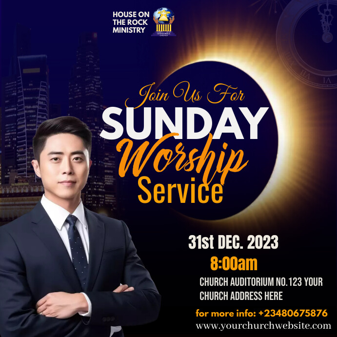 Modèle SUNDAY SERVICE | PosterMyWall