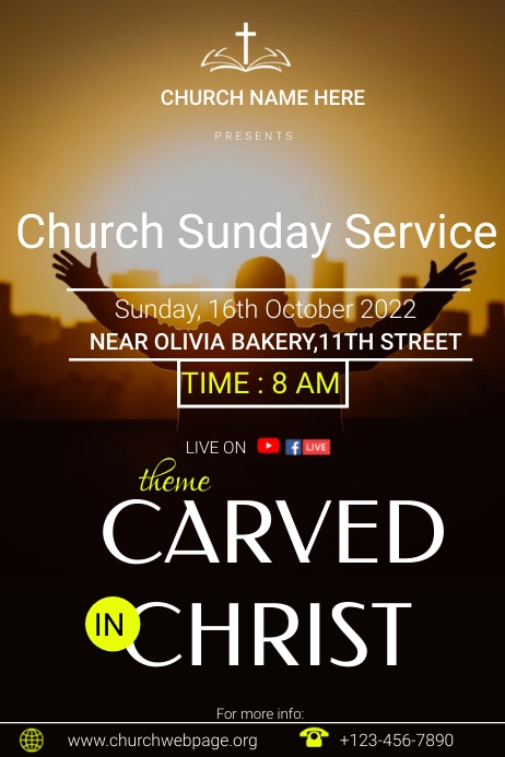Sunday Service Template | PosterMyWall