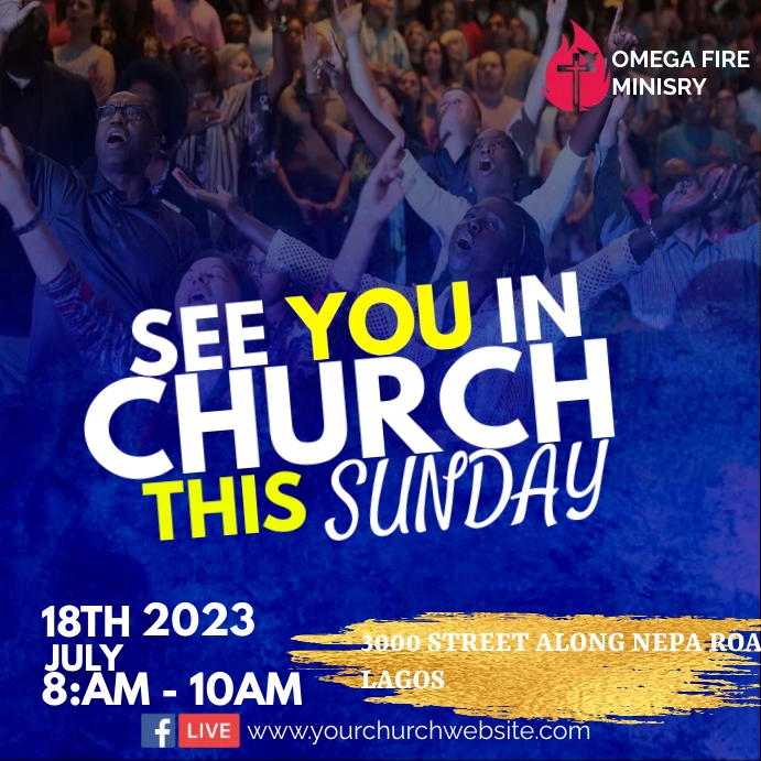 SUNDAY SERVICE Template | PosterMyWall