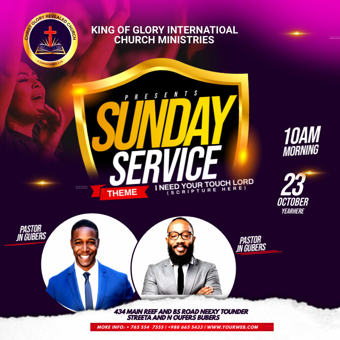 SUNDAY SERVICE Template | PosterMyWall