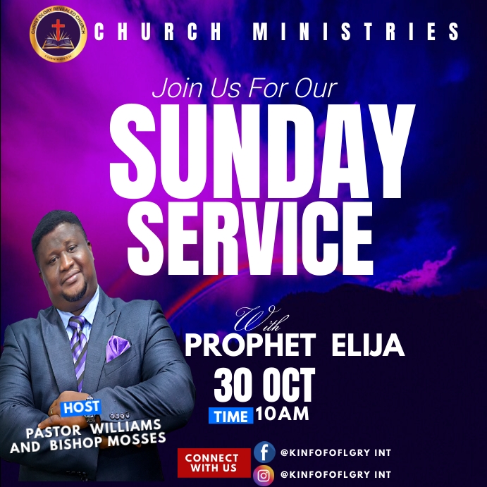 SUNDAY SERVICE Template | PosterMyWall