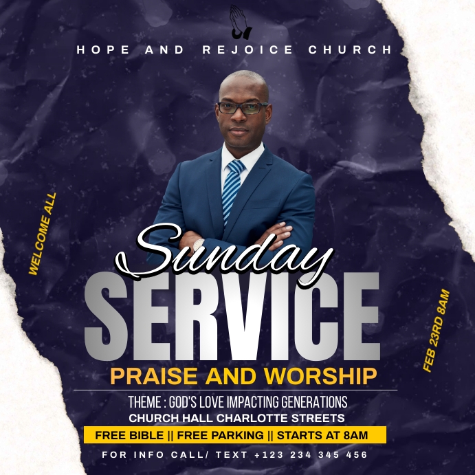 sunday service Template | PosterMyWall