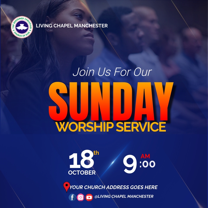 SUNDAY SERVICE Template | PosterMyWall