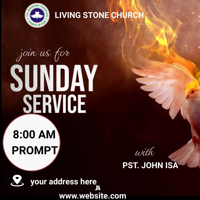 Plantilla de Sunday service | PosterMyWall