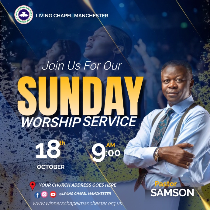 SUNDAY SERVICE Template | PosterMyWall