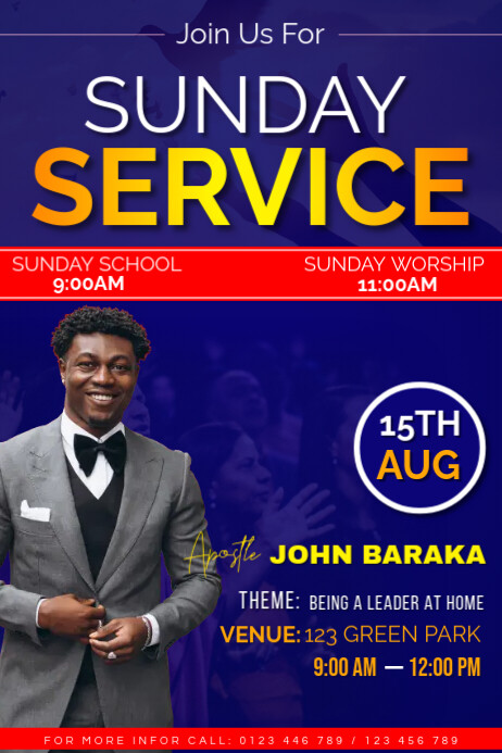 Sunday Service Template | PosterMyWall
