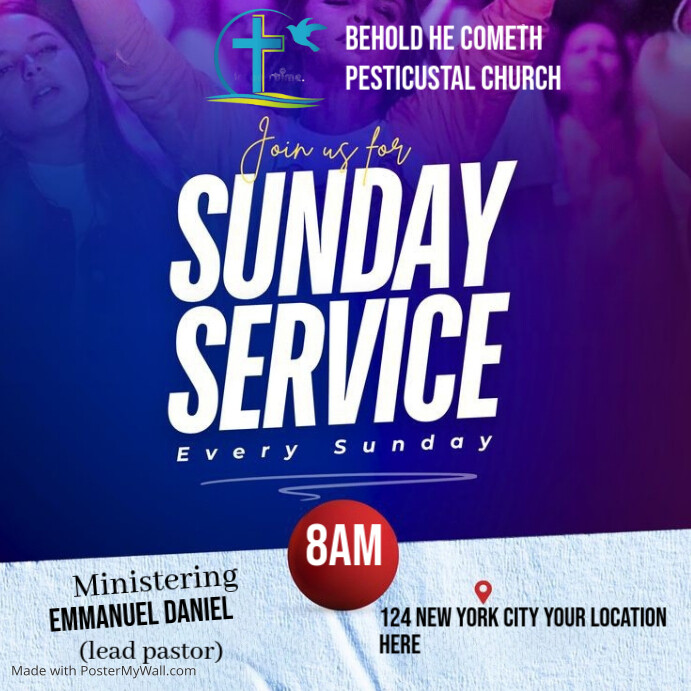 Sunday service Template | PosterMyWall