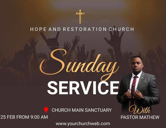 Sunday service Template | PosterMyWall