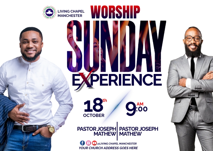 SUNDAY SERVICE Template | PosterMyWall