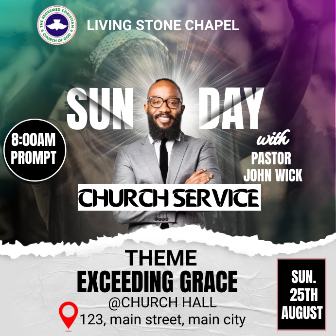 Modèle Sunday service | PosterMyWall