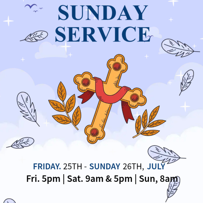 Copy of Sunday Service | PosterMyWall