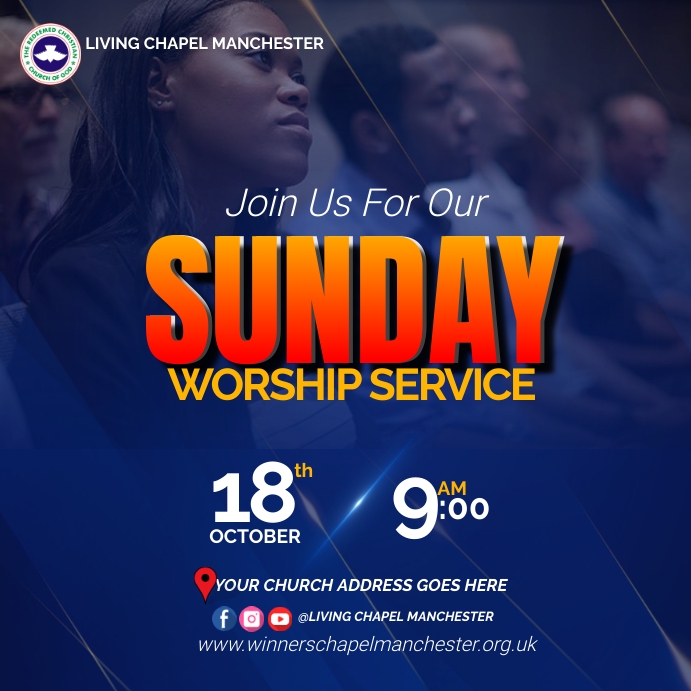 SUNDAY SERVICE Template | PosterMyWall
