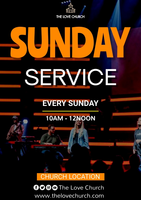 Sunday service Template | PosterMyWall