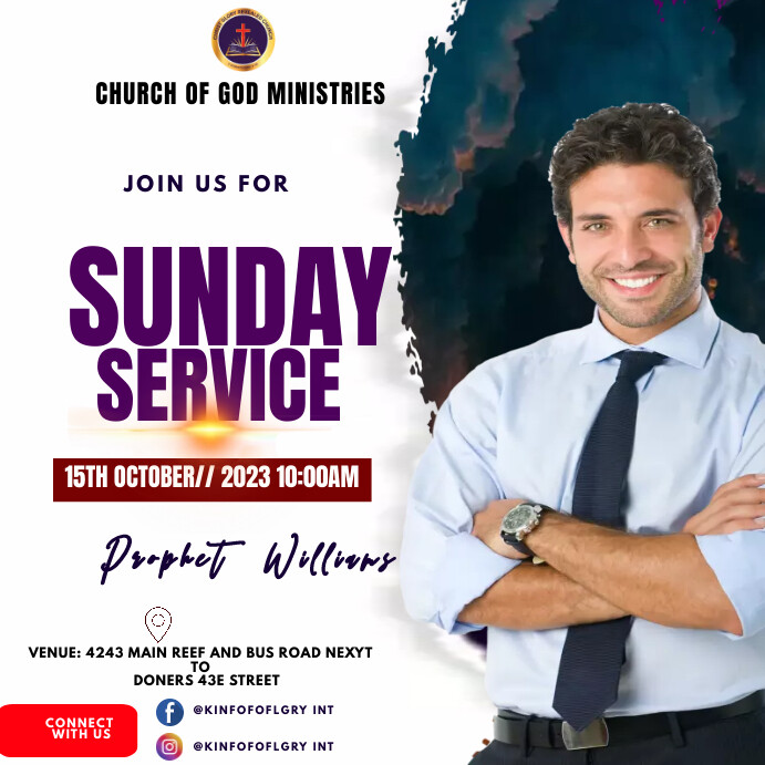 SUNDAY SERVICE FLYER (1) Template | PosterMyWall