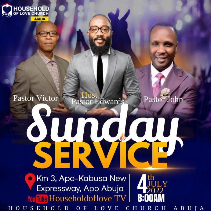 SUNDAY SERVICE FLYER DESIGN TEMPLATE (11) | PosterMyWall