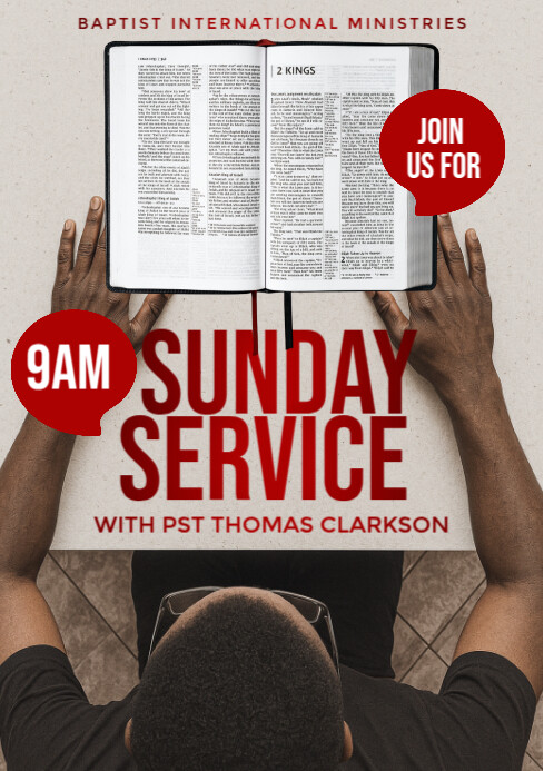 sunday service flyer Template | PosterMyWall