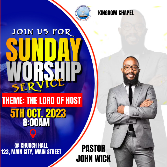 sunday service flyer Template | PosterMyWall
