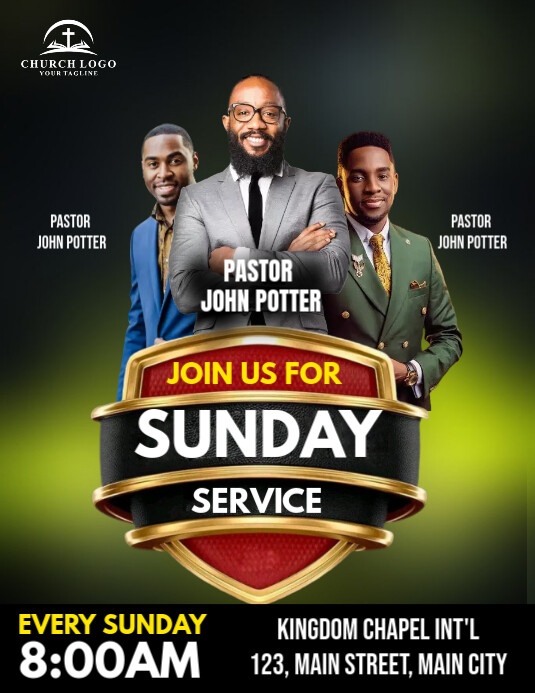 Copy of sunday service flyer | PosterMyWall